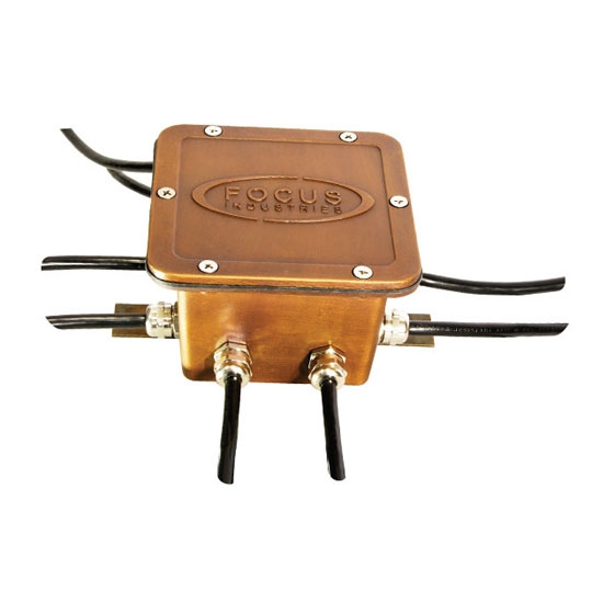 Underwater Junction Box with 25/50/75 Ft of Lead Cable & Surface Mount