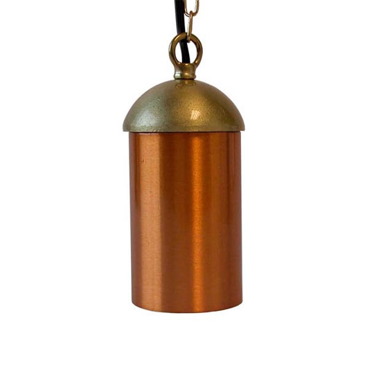 Hanging Cylinder Light Copper, Brass Acid Rust for Decks & Balconies