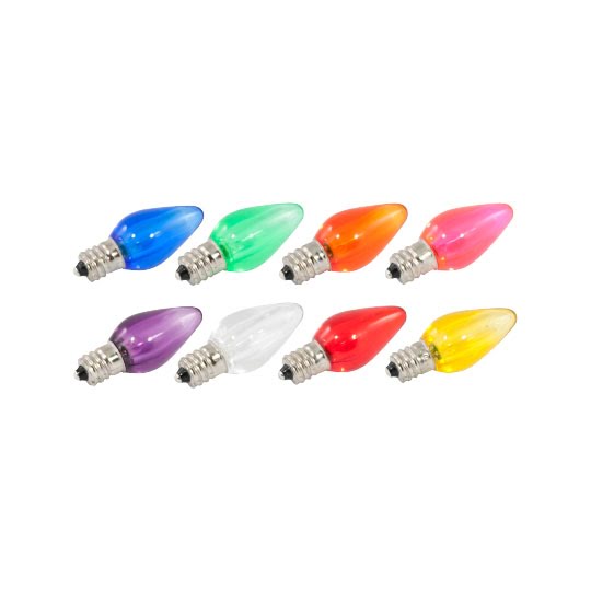 25-Pack of Blue C7 LED Bulbs Compatible with C7 String Installation