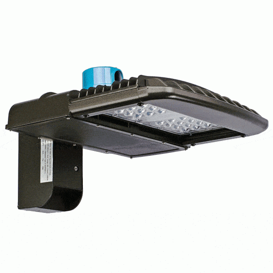 120-277V 100W & 150W LED Single 15’ Round Pole Kit in Bronze from LED Spot